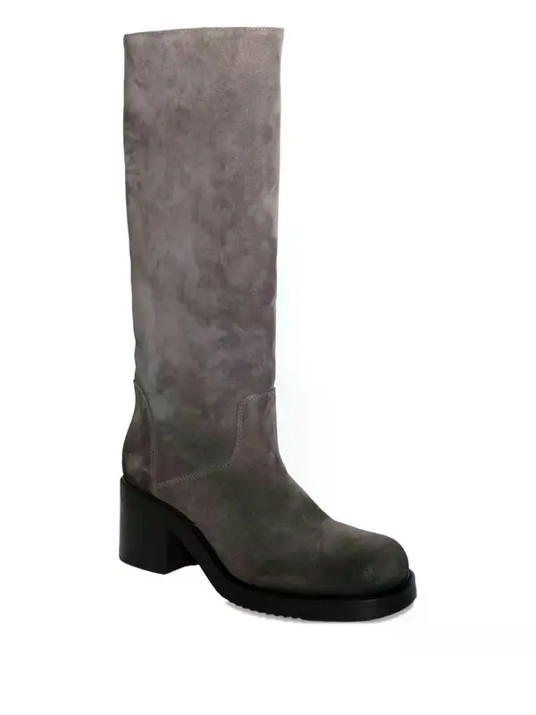 CHUCKIES Suede Block Heel Boots