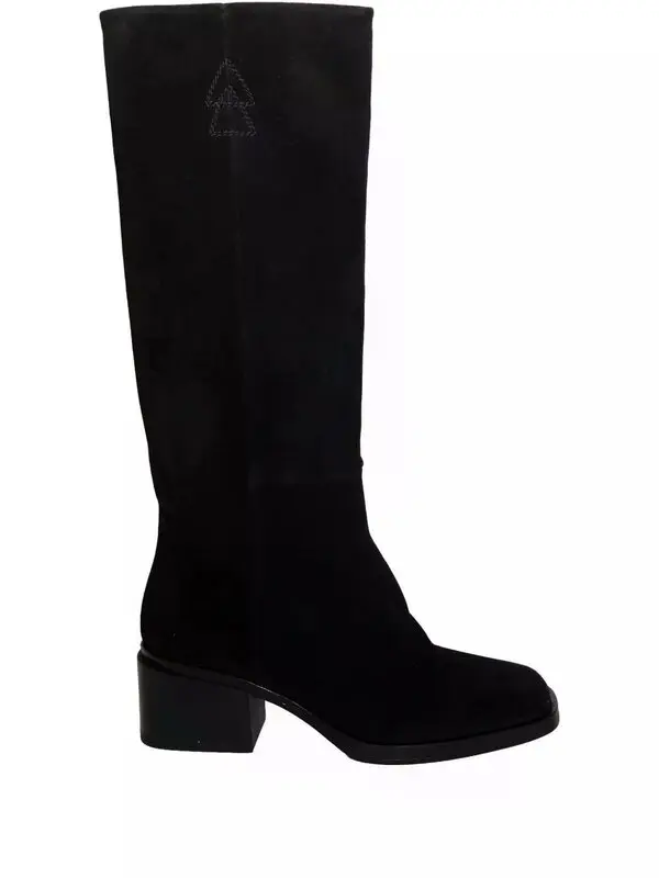 CHUCKIES Suede Block Heel Boots