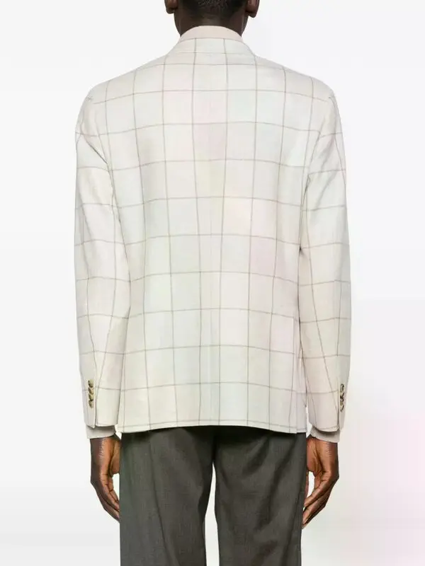 LATORRE Grid-pattern Blazer - Neutrals