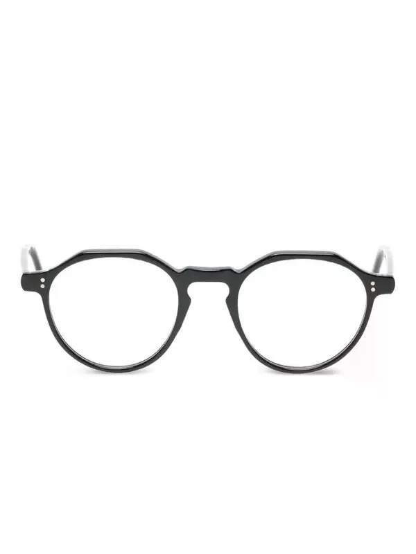 LESCA Icon Xl Round-frame Eyeglasses - Black