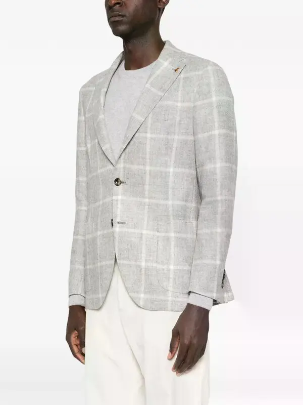 LATORRE Check-pattern Blazer - Grey