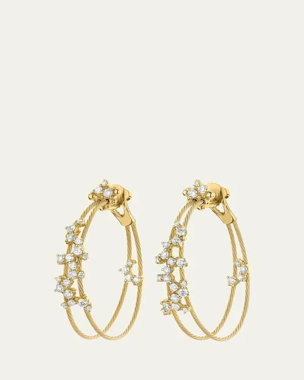 Paul Morelli Confetti 18k Diamond Double-hoop Earrings - Gold
