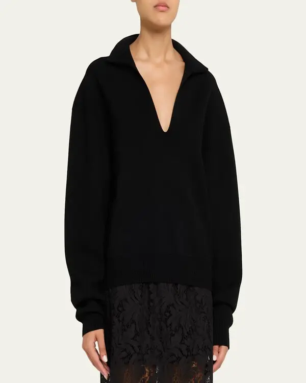 A.L.C. Timmy Polo Sweater - Black
