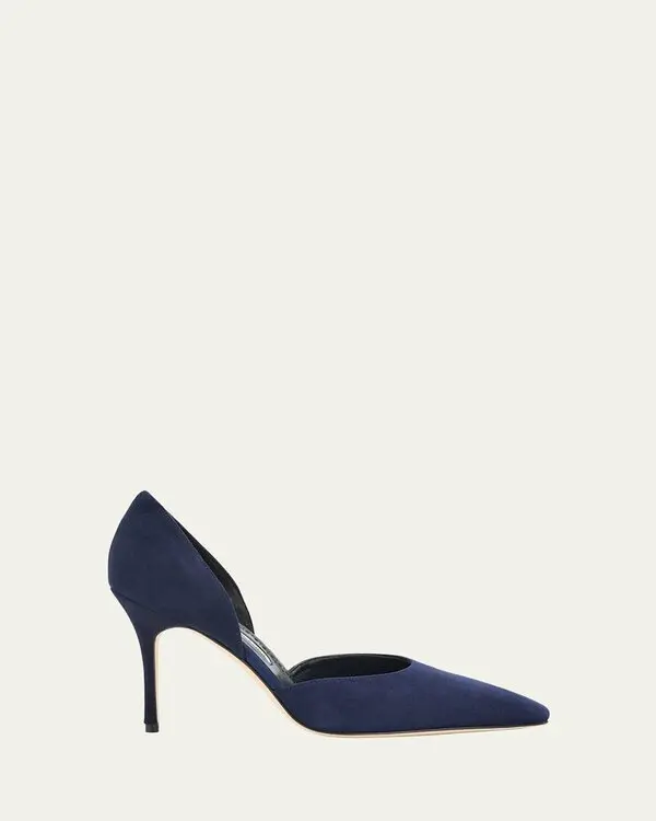 Manolo Blahnik 50mm Maren Suede Pumps