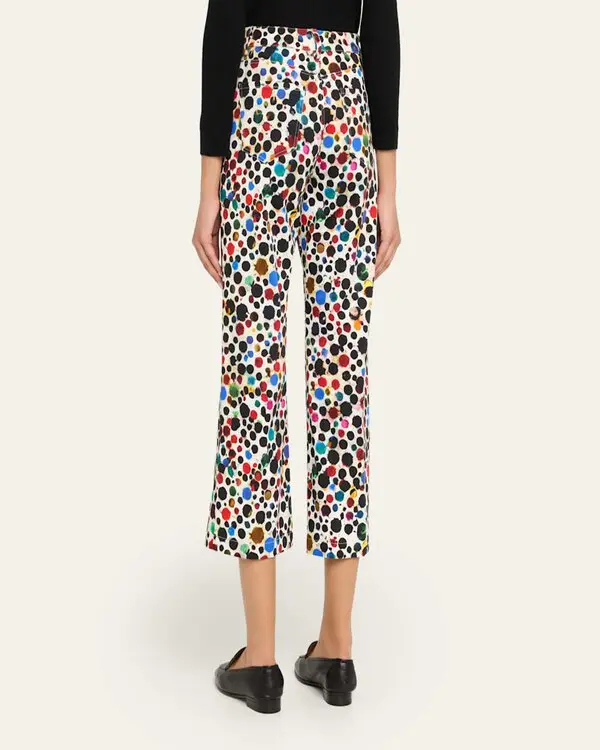 Libertine Orpheus Spotted Wide-leg Crop Pants