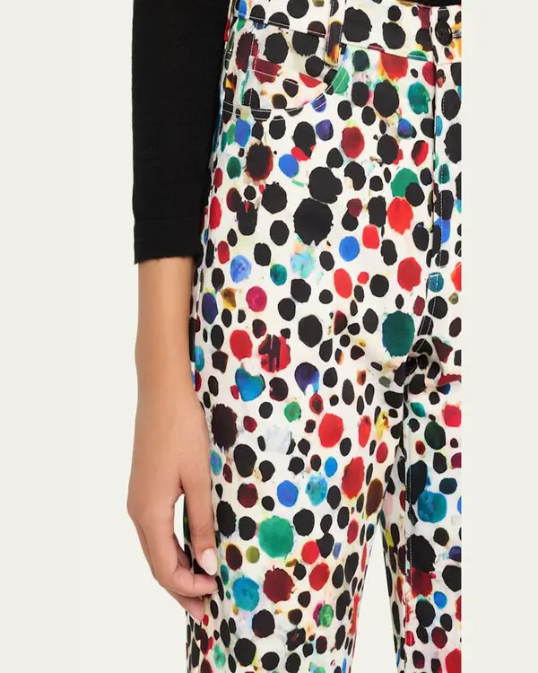 Libertine Orpheus Spotted Wide-leg Crop Pants