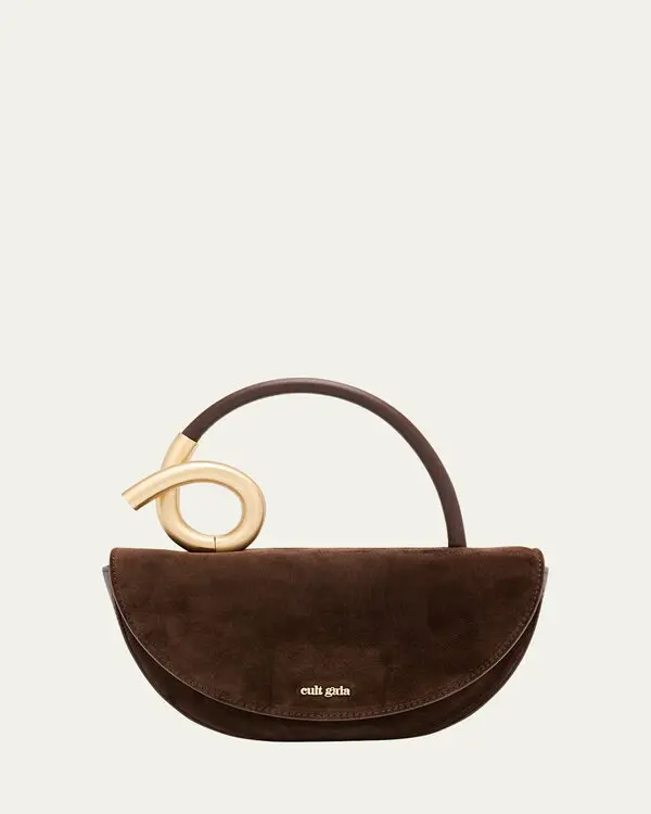 Cult Gaia Azariah Half-moon Top-handle Bag - Dark Java