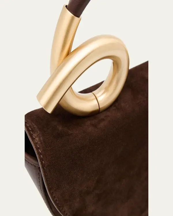 Cult Gaia Azariah Half-moon Top-handle Bag - Dark Java