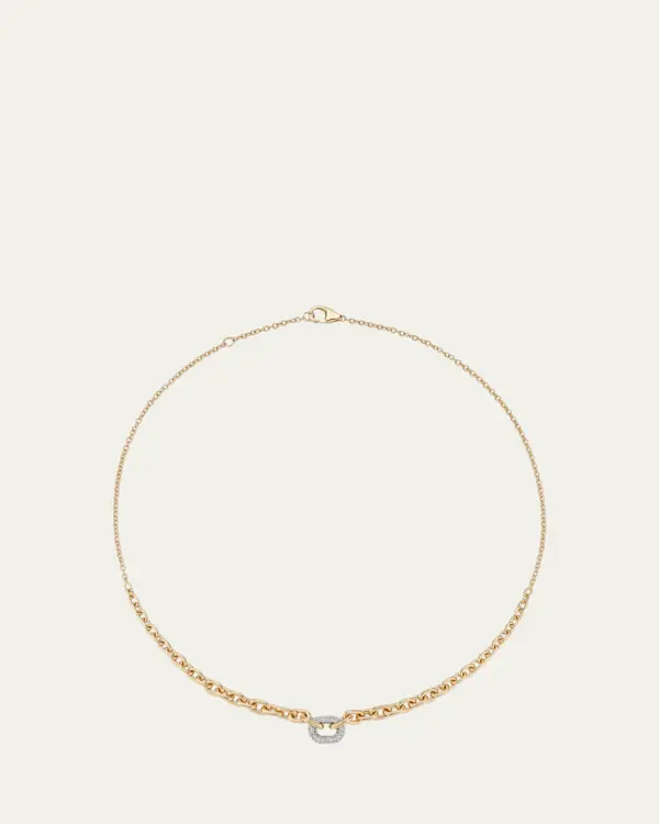 Walters Faith Morrell Graduated Link Necklace With Diamond Link - Rose Gold