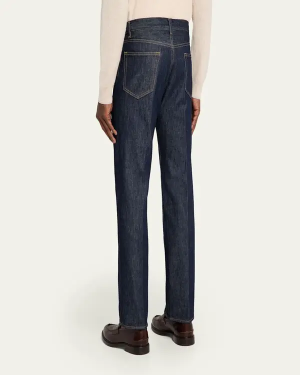 Auralee Hard-twist Denim Straight Leg Jeans