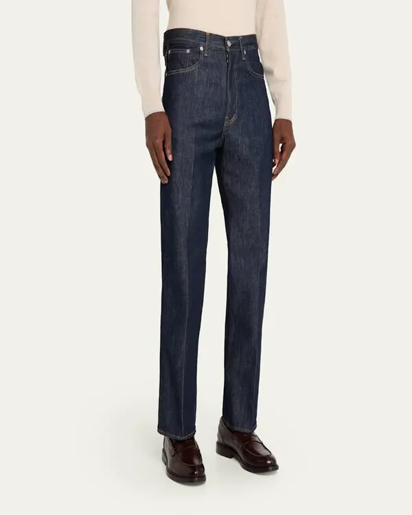 Auralee Hard-twist Denim Straight Leg Jeans