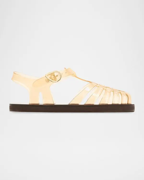 ANCIENT GREEK SANDALS Homeria Fisherman Sandals - Clear Caramel