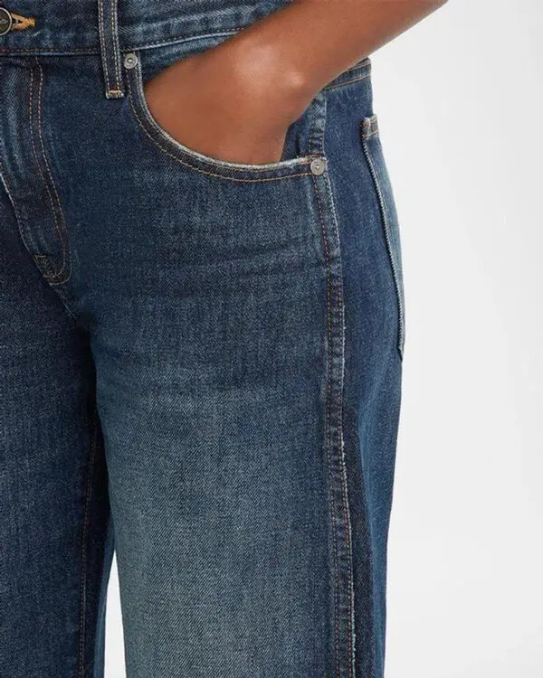 Khaite Kerrie Cropped Wide Leg Jeans