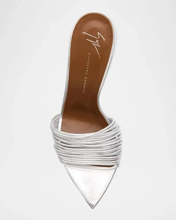 GIUSEPPE ZANOTTI Metallic Multi-strap Stiletto Sandals