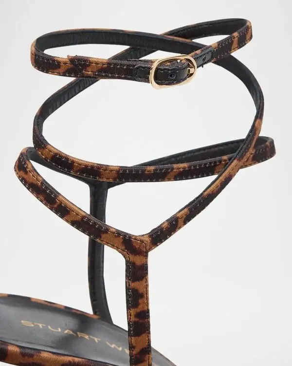 STUART WEITZMAN Nudist -print Stiletto Sandals - Leopard