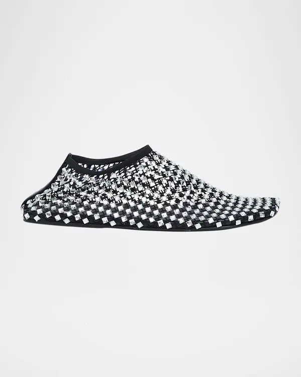 Christopher Esber Minette Bezeled Mesh Ballerina Flats