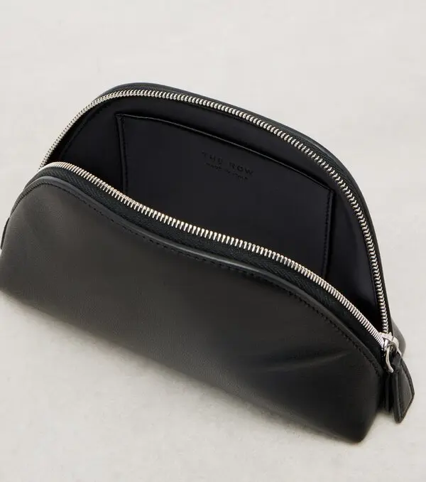 THE ROW Devon Mini Leather Clutch - Black