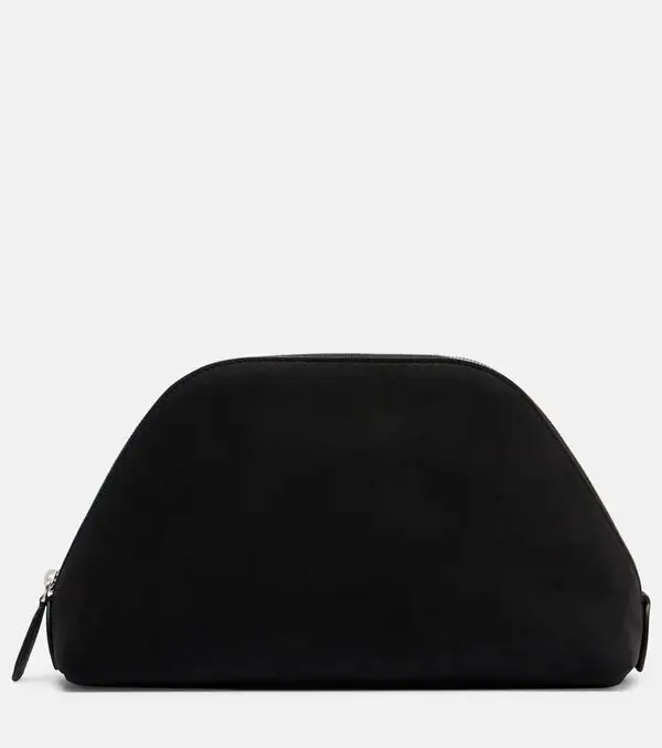 THE ROW Devon Suede Clutch - Black
