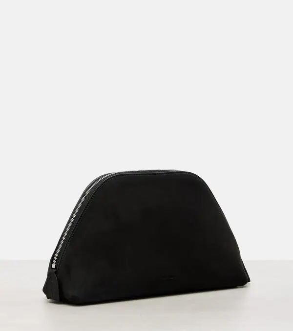 THE ROW Devon Suede Clutch - Black