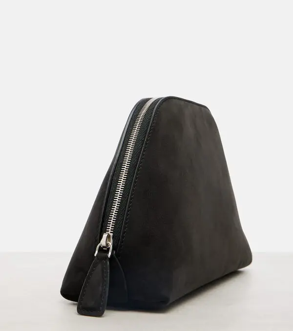 THE ROW Devon Suede Clutch - Black