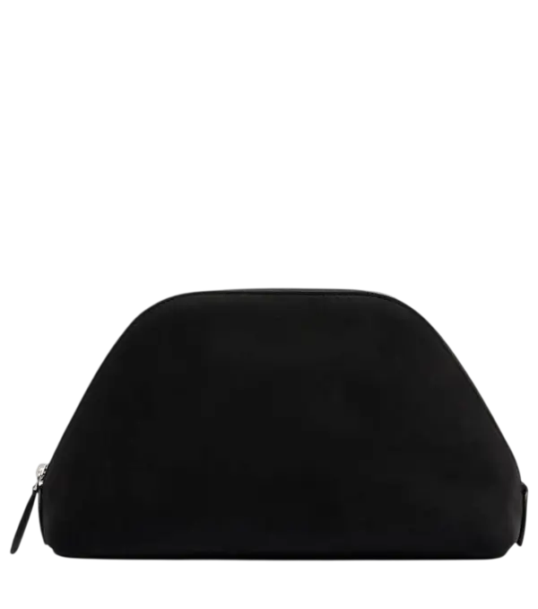 THE ROW Devon Suede Clutch - Black