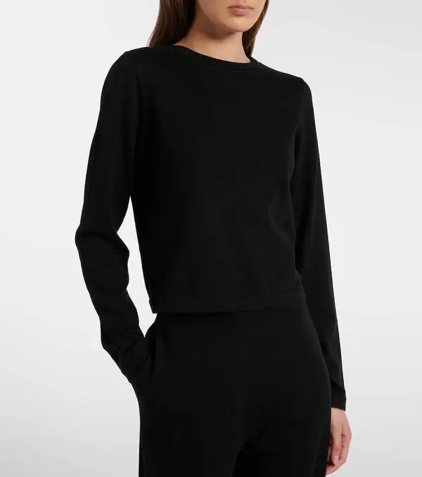 Extreme Cashmere Lisa Cotton And Cashmere Top - Black