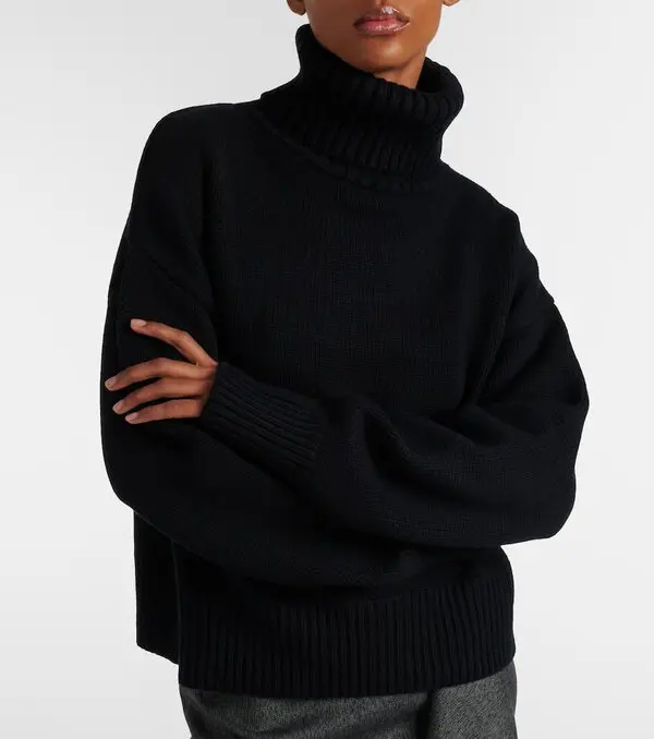 Extreme Cashmere N°434 Cashmere Turtleneck Sweater - Black