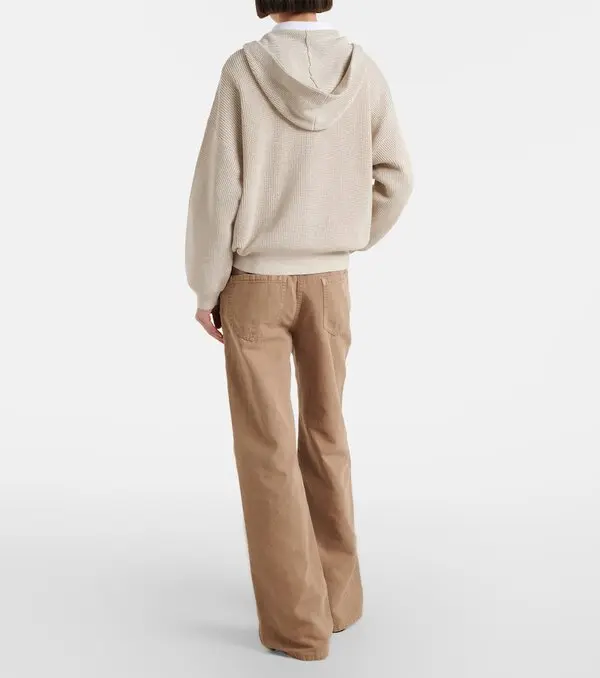 Brunello Cucinelli Mid-rise Wide-leg Pants - Brown