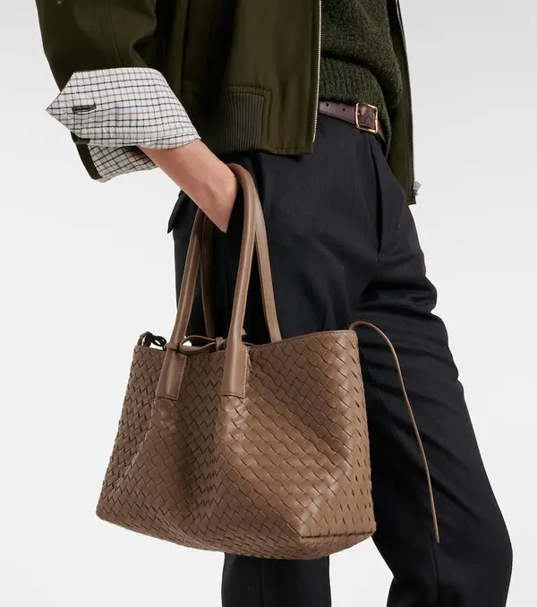 Bottega Veneta Pinacoteca Intrecciato Leather Tote Bag - Brown