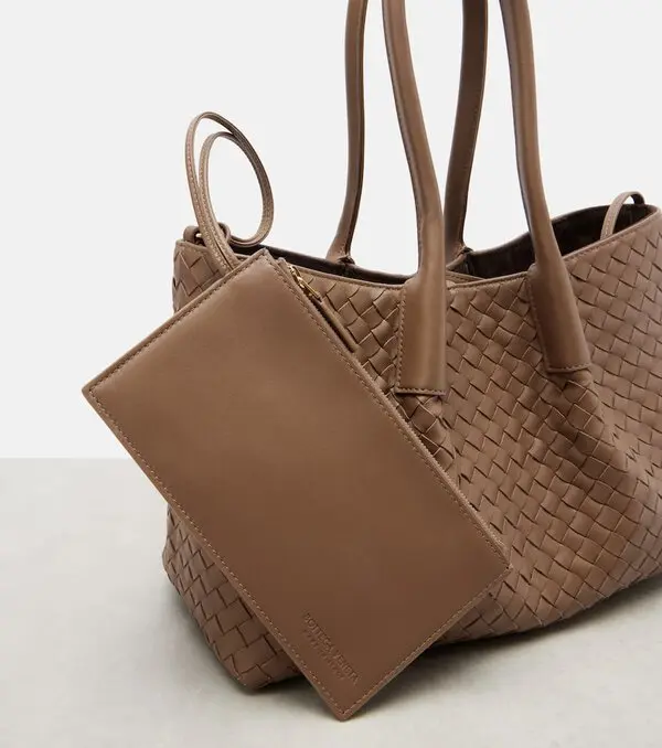 Bottega Veneta Pinacoteca Intrecciato Leather Tote Bag - Brown