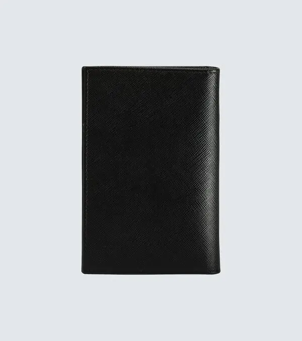 Prada Billfold Leather Wallet With Logo