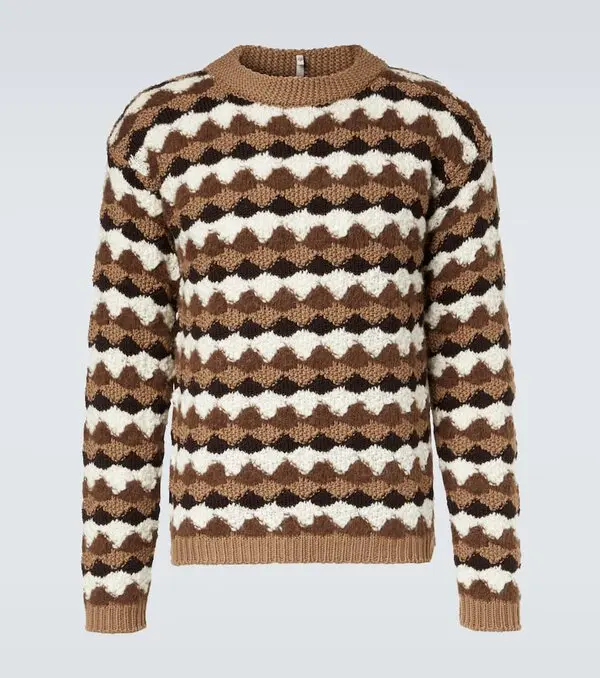Moncler Wool And Alpaca-blend Jacquard Sweater