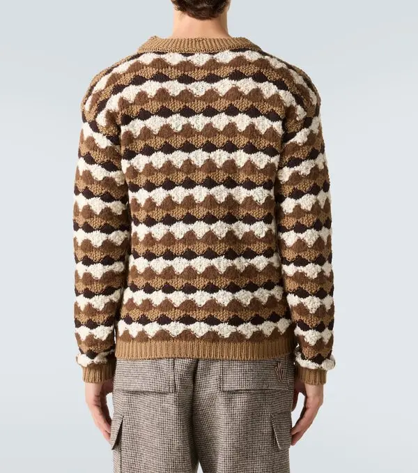 Moncler Wool And Alpaca-blend Jacquard Sweater