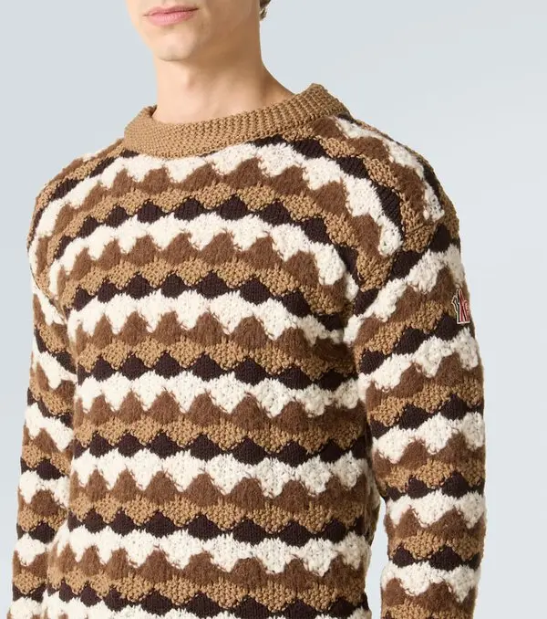 Moncler Wool And Alpaca-blend Jacquard Sweater