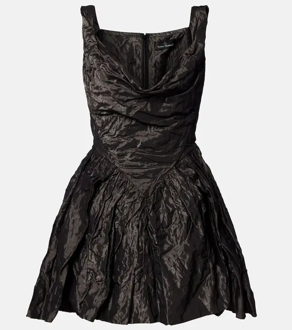 VIVIENNE WESTWOOD Mini Sunday Draped Corset Dress - Black