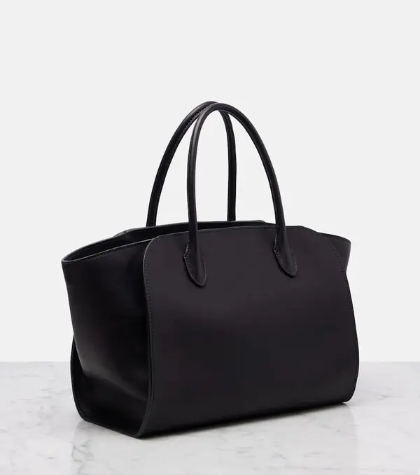 THE ROW Marlo 12 Leather Tote Bag - Black