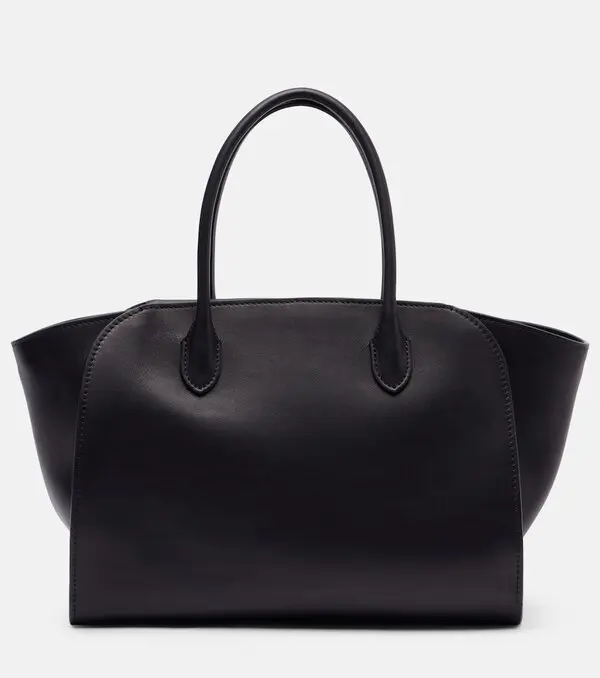 THE ROW Marlo 12 Leather Tote Bag - Black
