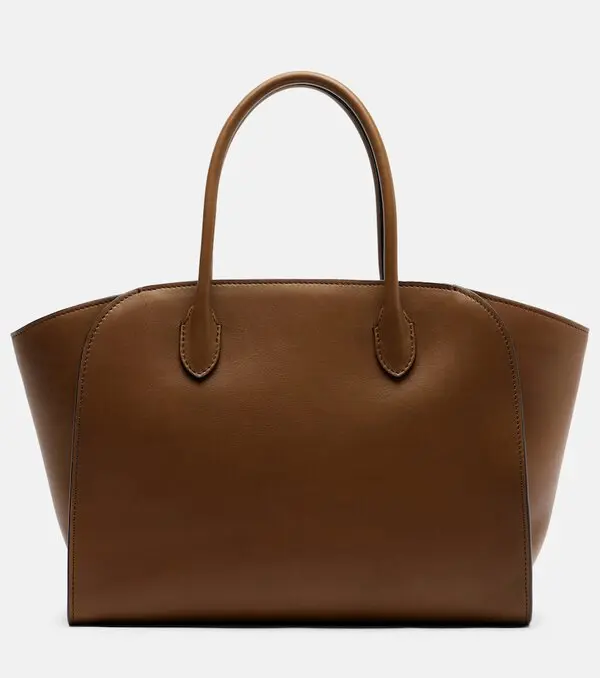 THE ROW Marlo 12 Leather Tote Bag - Brown