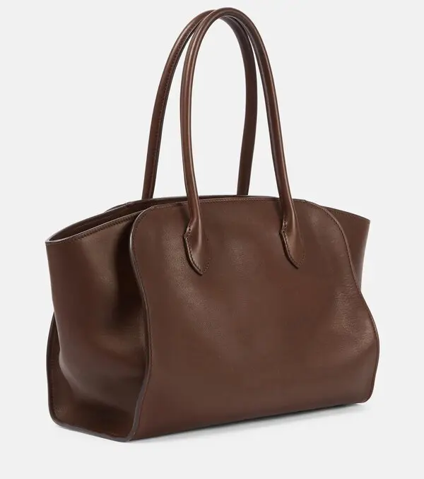 THE ROW Marlo 12 Leather Tote Bag - Brown