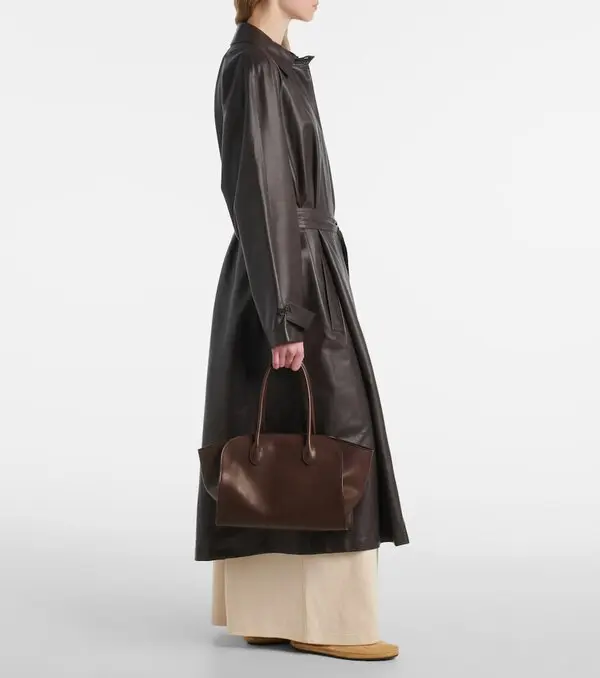 THE ROW Marlo 12 Leather Tote Bag - Brown