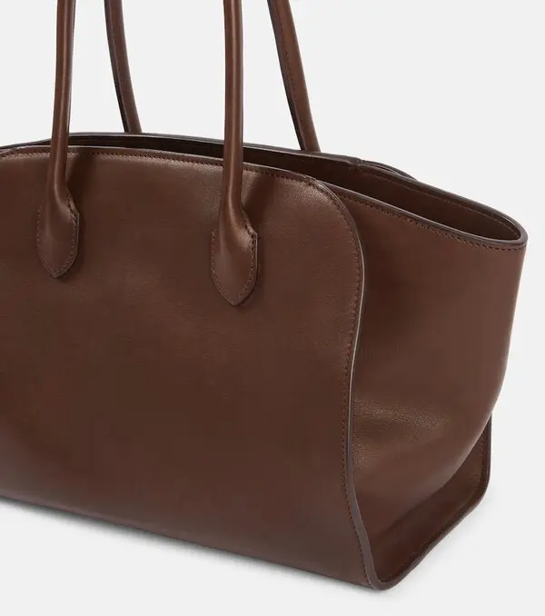 THE ROW Marlo 12 Leather Tote Bag - Brown