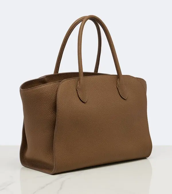 THE ROW Marlo 12 Leather Tote Bag - Brown