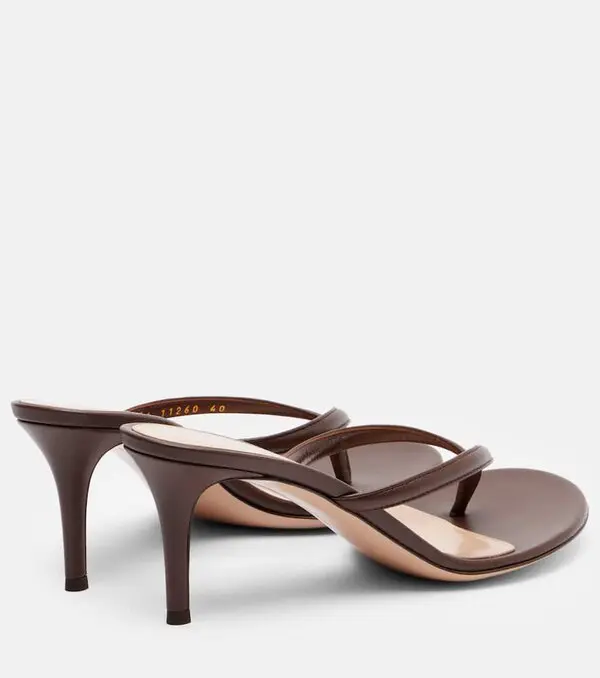 GIANVITO ROSSI Calypso 70 Leather Sandals - Brown