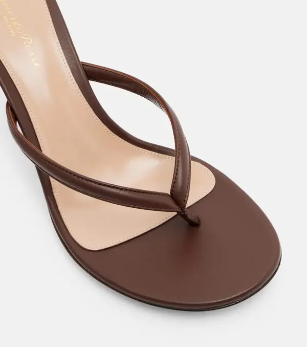 GIANVITO ROSSI Calypso 70 Leather Sandals - Brown