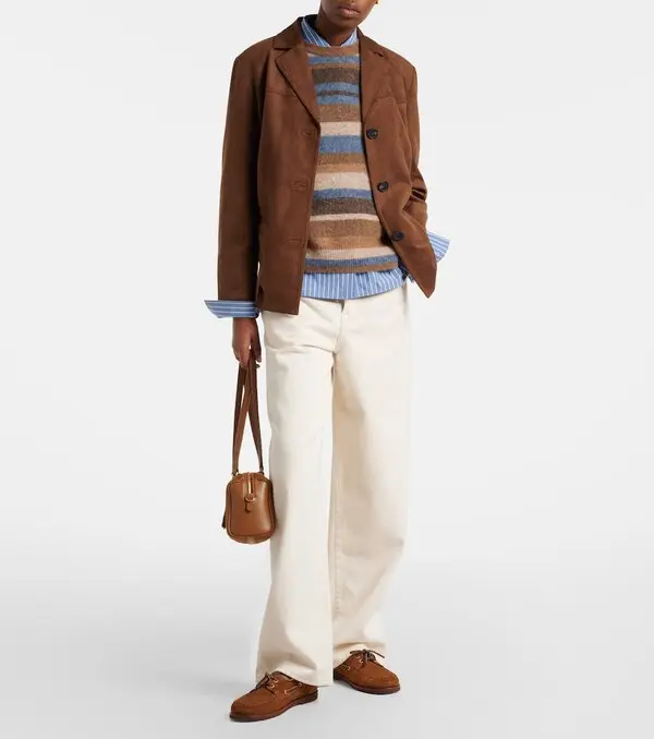GIANVITO ROSSI Vandee Suede Boat Shoes - Brown