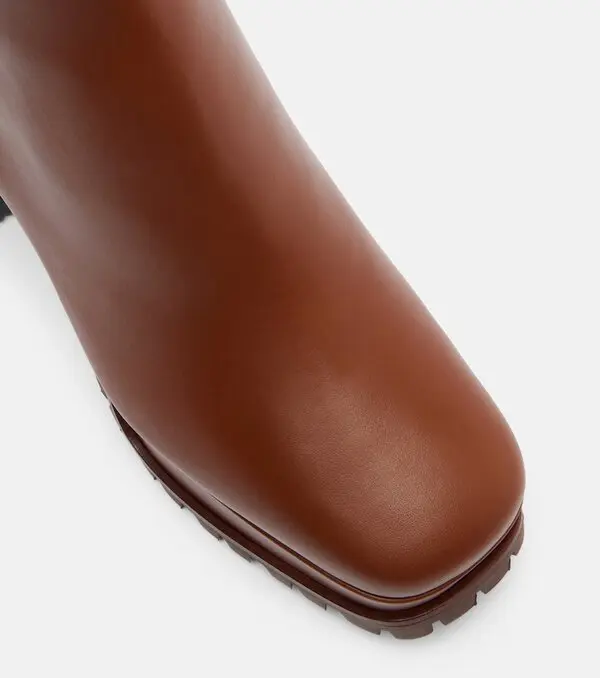 GIANVITO ROSSI 70 Shearling-lined Platform Ankle Boots