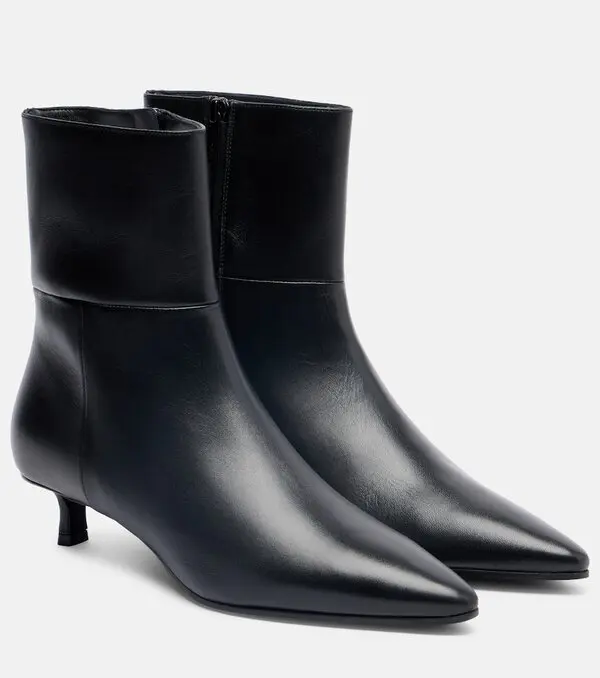 JIMMY CHOO Lory 35 Leather Ankle Boots - Black