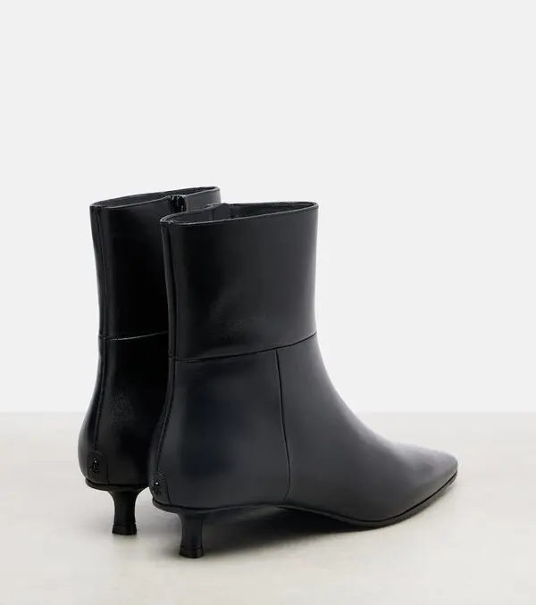JIMMY CHOO Lory 35 Leather Ankle Boots - Black