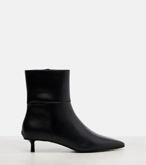 JIMMY CHOO Lory 35 Leather Ankle Boots - Black