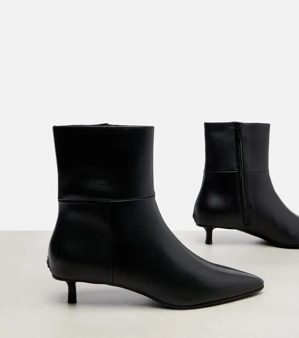 JIMMY CHOO Lory 35 Leather Ankle Boots - Black